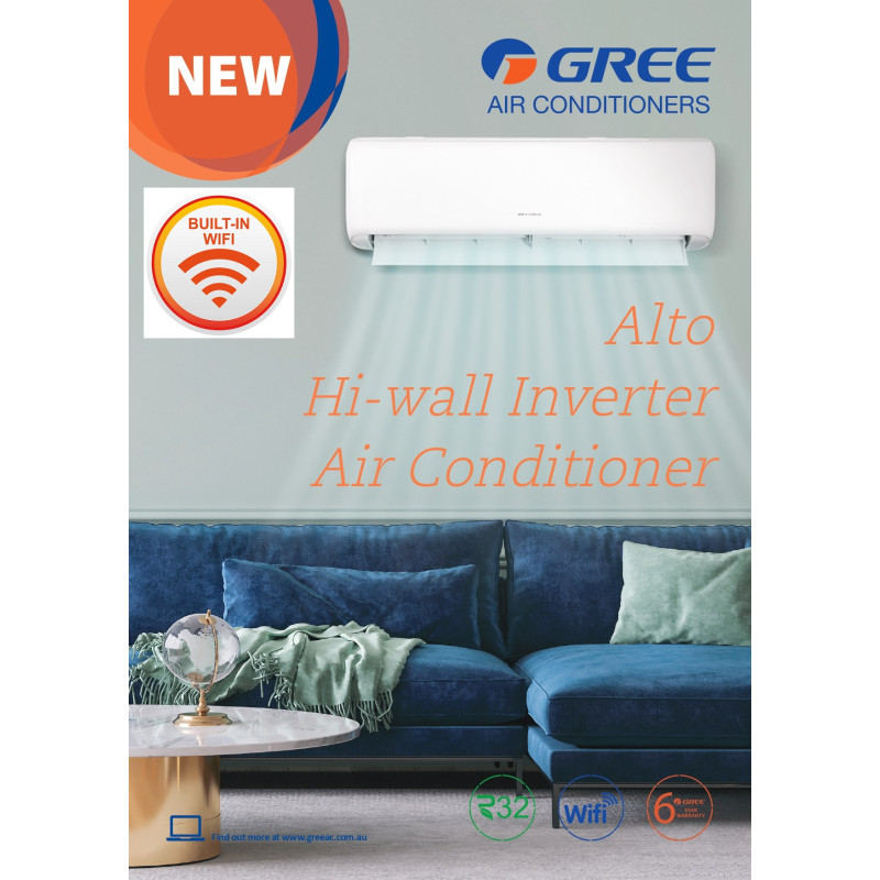 GREE 7.1 kW Alto Hi Wall Inverter Split System